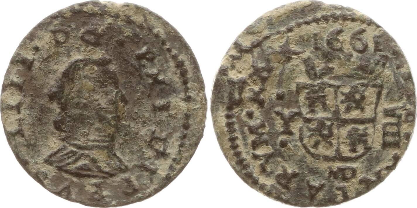 Spanien, Königreich 8 Maravedis 1661 Y Philipp IV., 1621 - 1665, Madrid ...