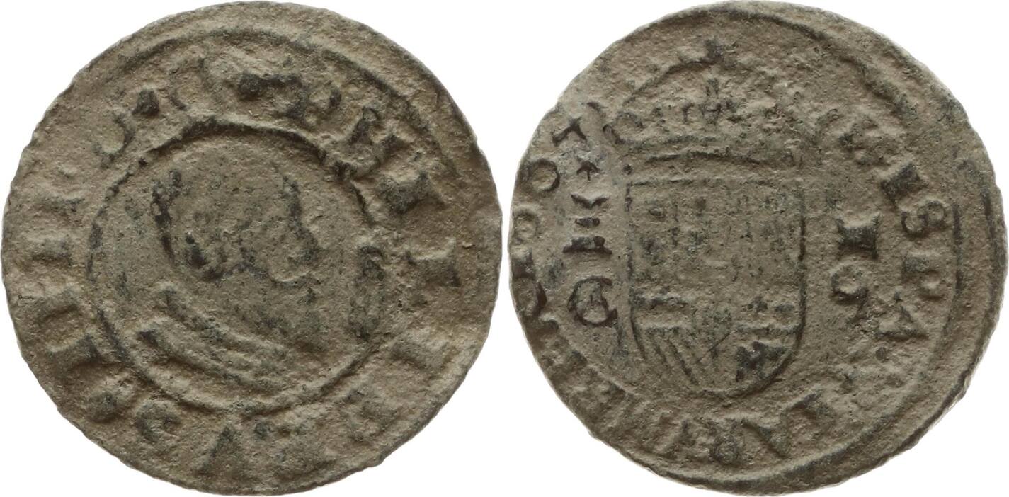 Spanien, Königreich 16 Maravedis 1664 CA Philipp IV., 1621 - 1665 ...