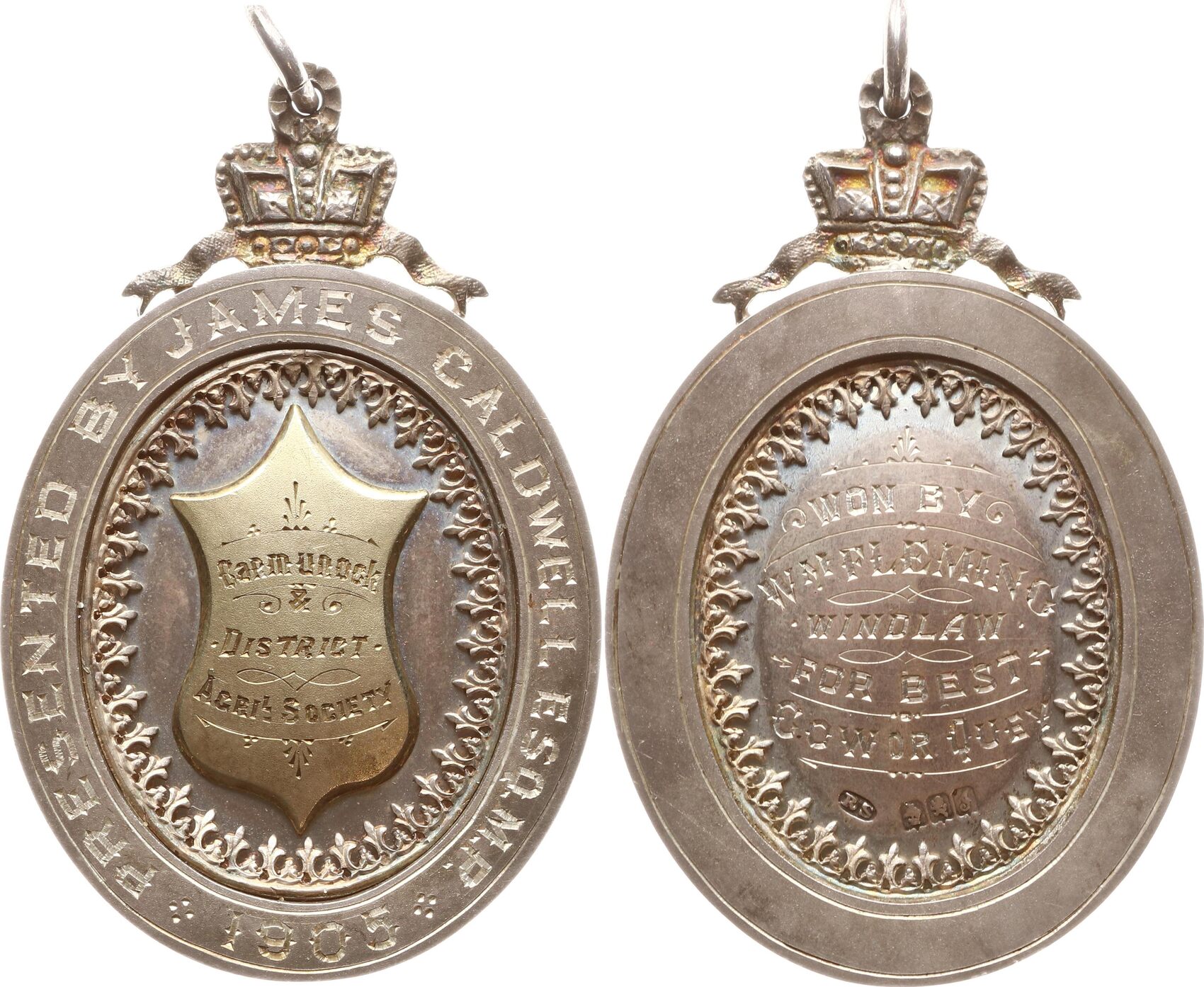 Großbritannien, Königreich Ovale hohlgetriebene silberne ...