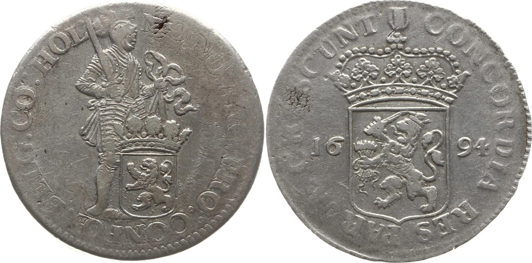 Niederlande, Holland Silberdukat (Zilveren Dukaat) 1694 Sehr schön ...
