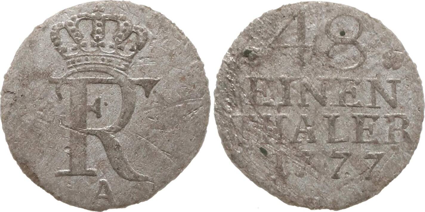 Brandenburg-Preußen 1/48 Taler 1777 A Friedrich II., 1740 - 1786 ...