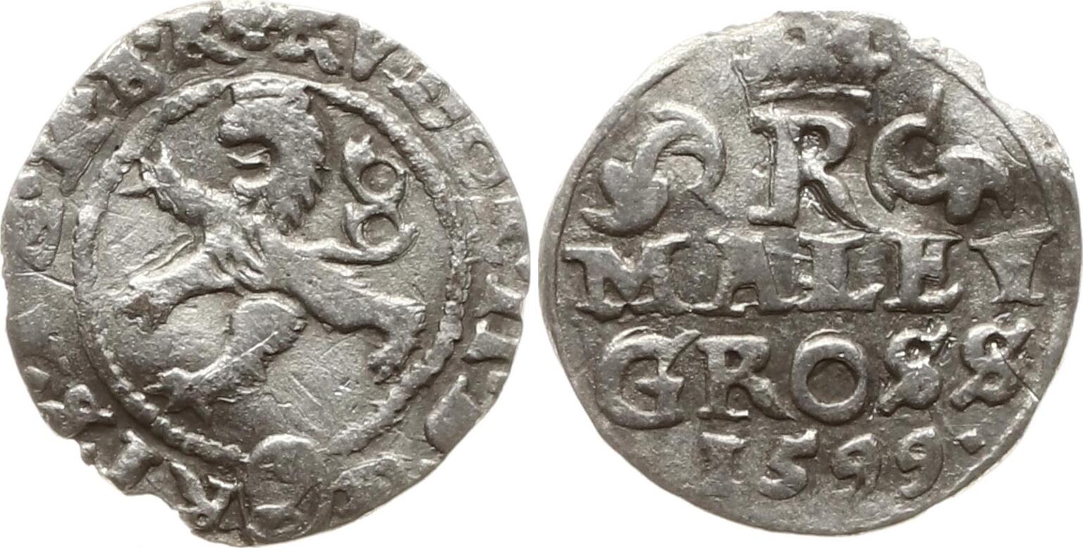 RDR, Haus Habsburg, Böhmen Maley Groschen 1599 Rudolf II., 1576 - 1608 ...