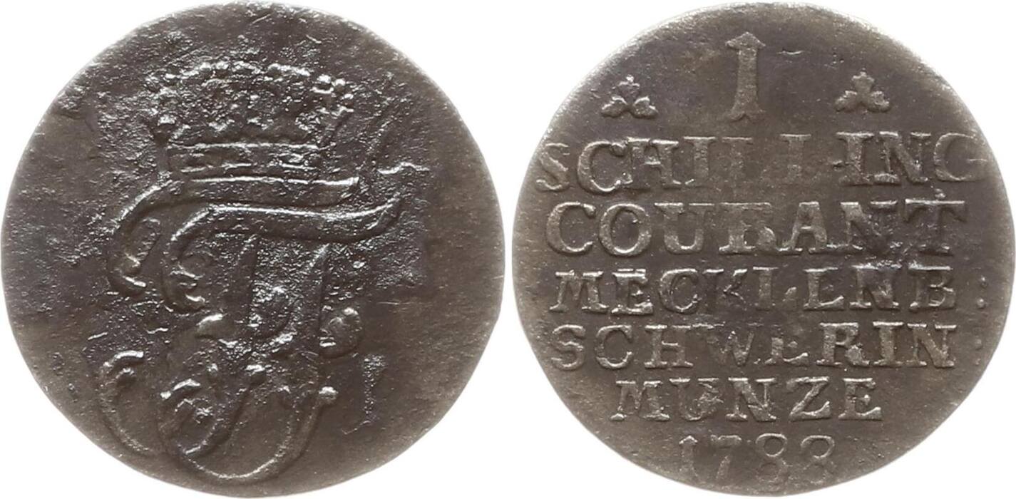 Mecklenburg-Schwerin, Herzogtum 1 Schilling 1788 Friedrich Franz I., 1785 - 1837 Sehr schön ...