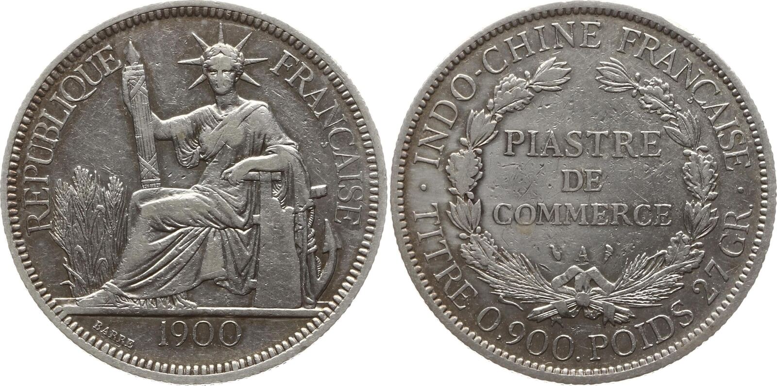 Französisch Indochina 1 Piaster 1900 A Besser als sehr schön | MA-Shops