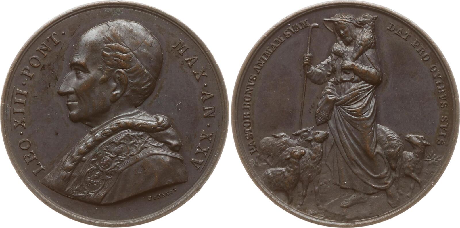 Vatikan Bronzemedaille 1902 Leo XIII., An XXV, v. Angelo Cappuccio bei ...