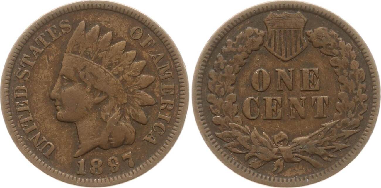 USA 1 Cent 1897 Sehr schön | MA-Shops