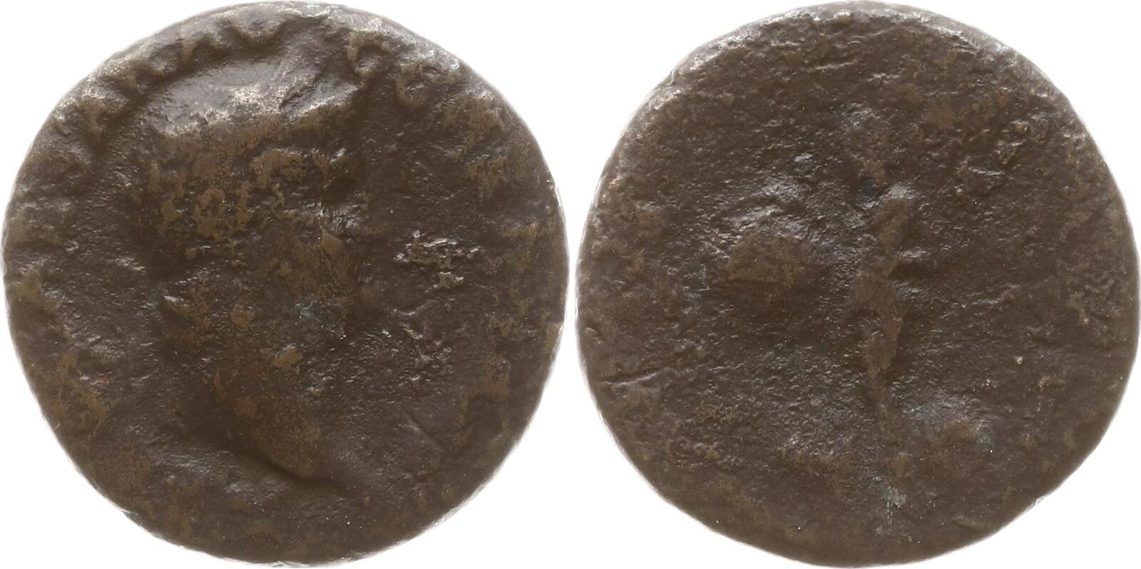 Römische Kaiserzeit As 64 Nero, 54 - 68, Rom, Urne, Victoria mit Schild ...