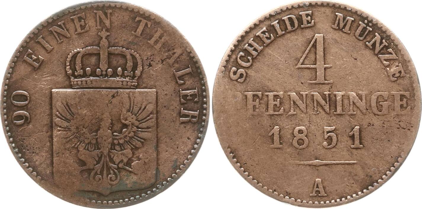 Preußen, Königreich 4 Pfennig 1847 A Friedrich Wilhelm IV., 1840 - 1861 ...
