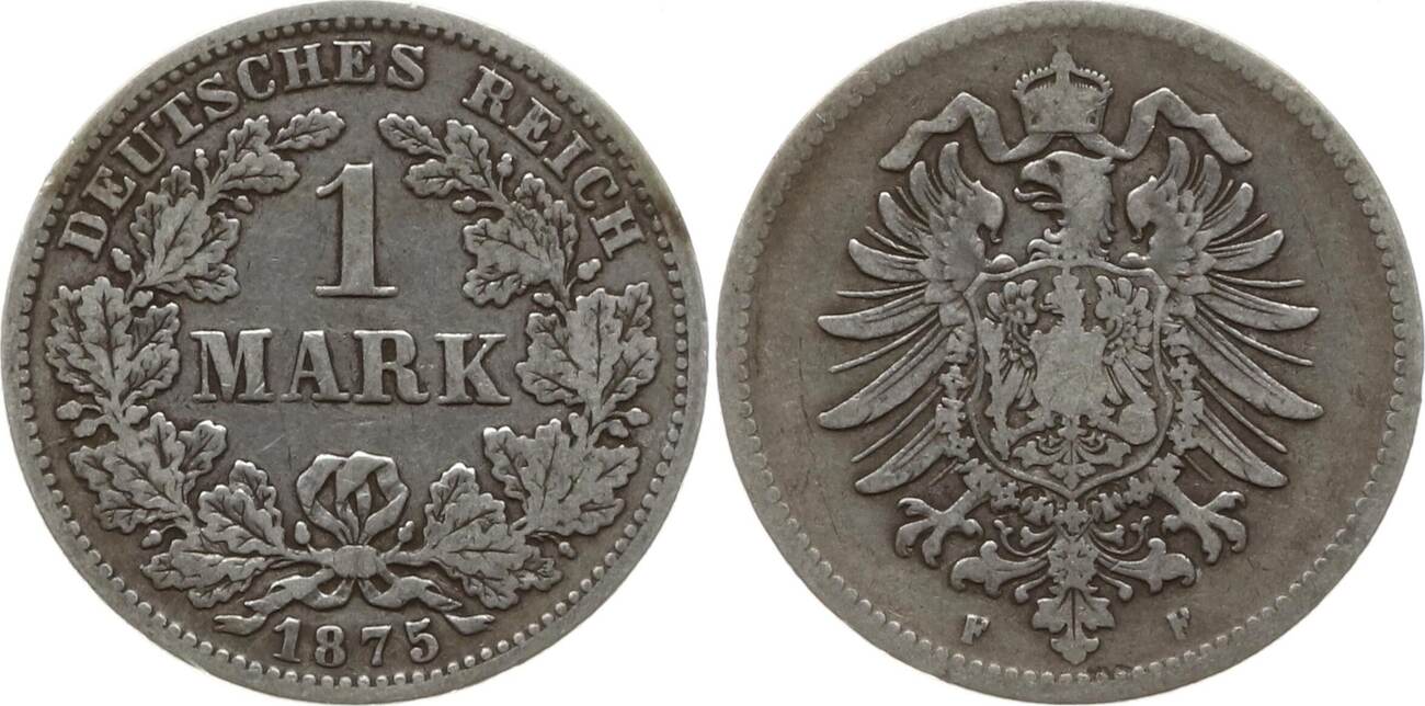 Deutschland, Kaiserreich 1 Mark 1875 F Schön - sehr schön | MA-Shops