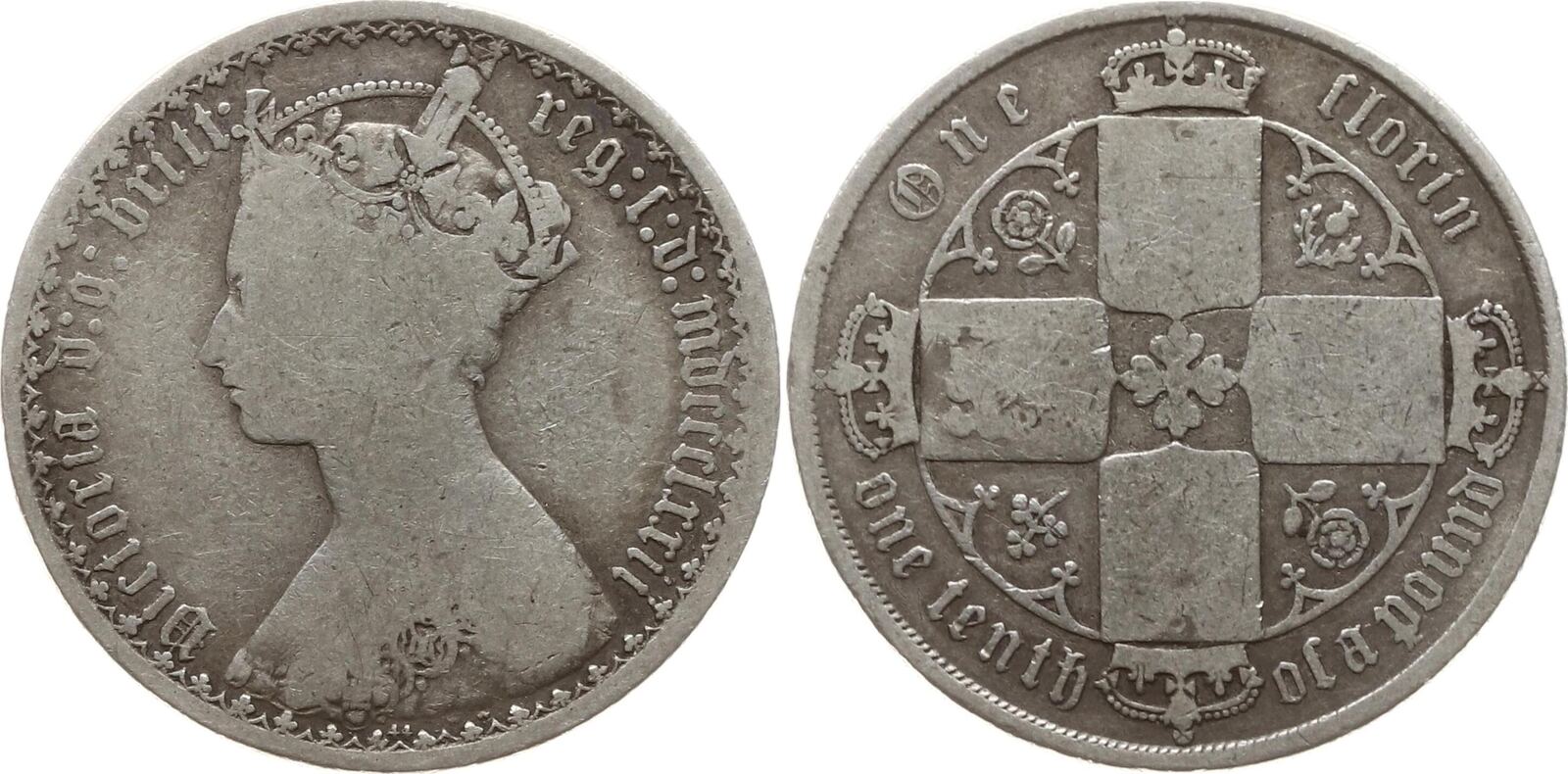 Großbritannien Gothic Florin (2 Shillings) 1872 Victoria, 1837 - 1901 ...