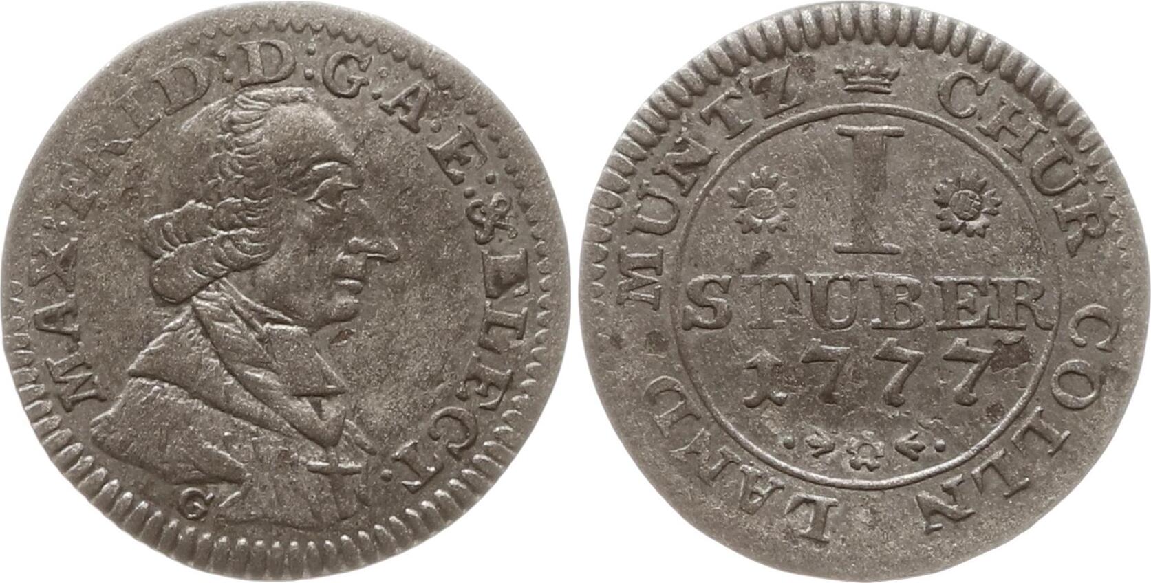 Köln, Erzbistum 1 Stüber 1777 G Maximilian Friedrich von Königseck ...
