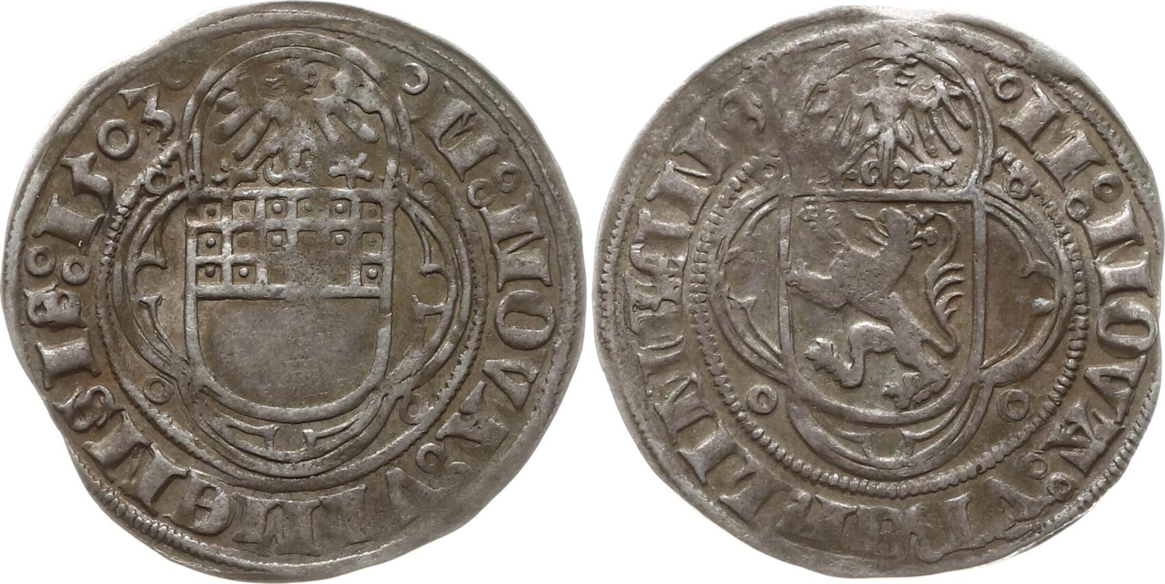 Ulm, Stadt Plappart 1503 Gemeinschaftsprägung mit Überlingen Selten ...