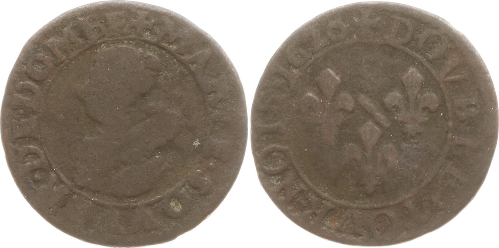 Frankreich, Dombes Double Tournois 1620, RR! Marie de Bourbon ...