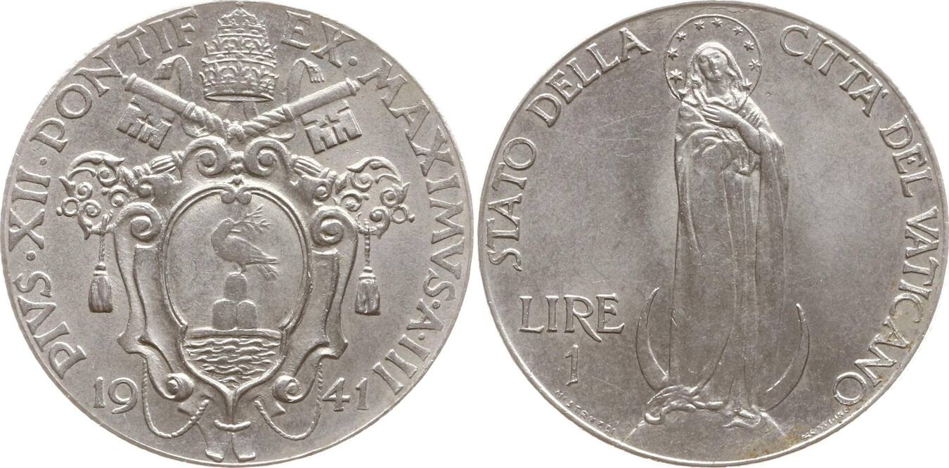 Vatikan Lira 1940 Pius XII., 1939 - 1958 Vorzüglich | MA-Shops