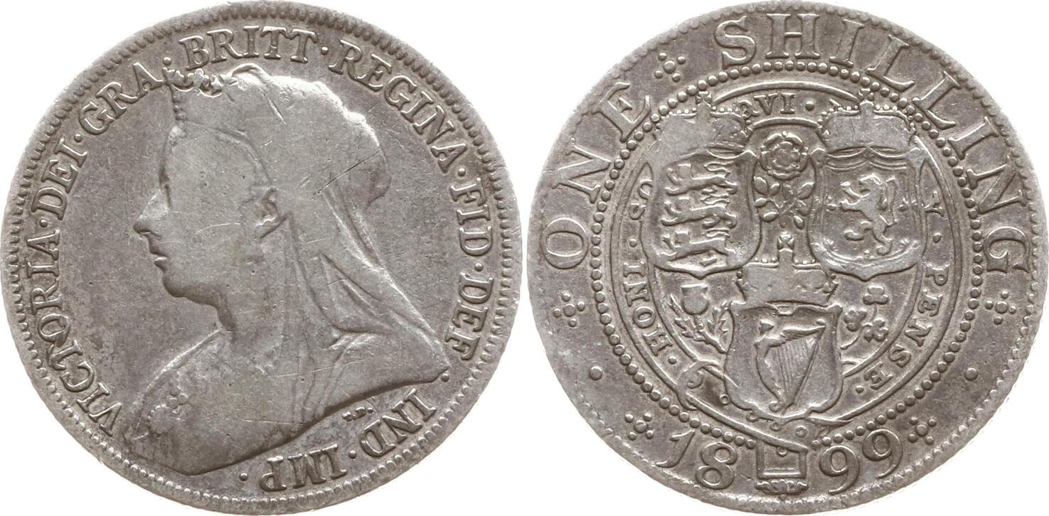 Großbritannien Shilling 1899 Victoria, 1837 - 1901 Fast sehr schön, min ...