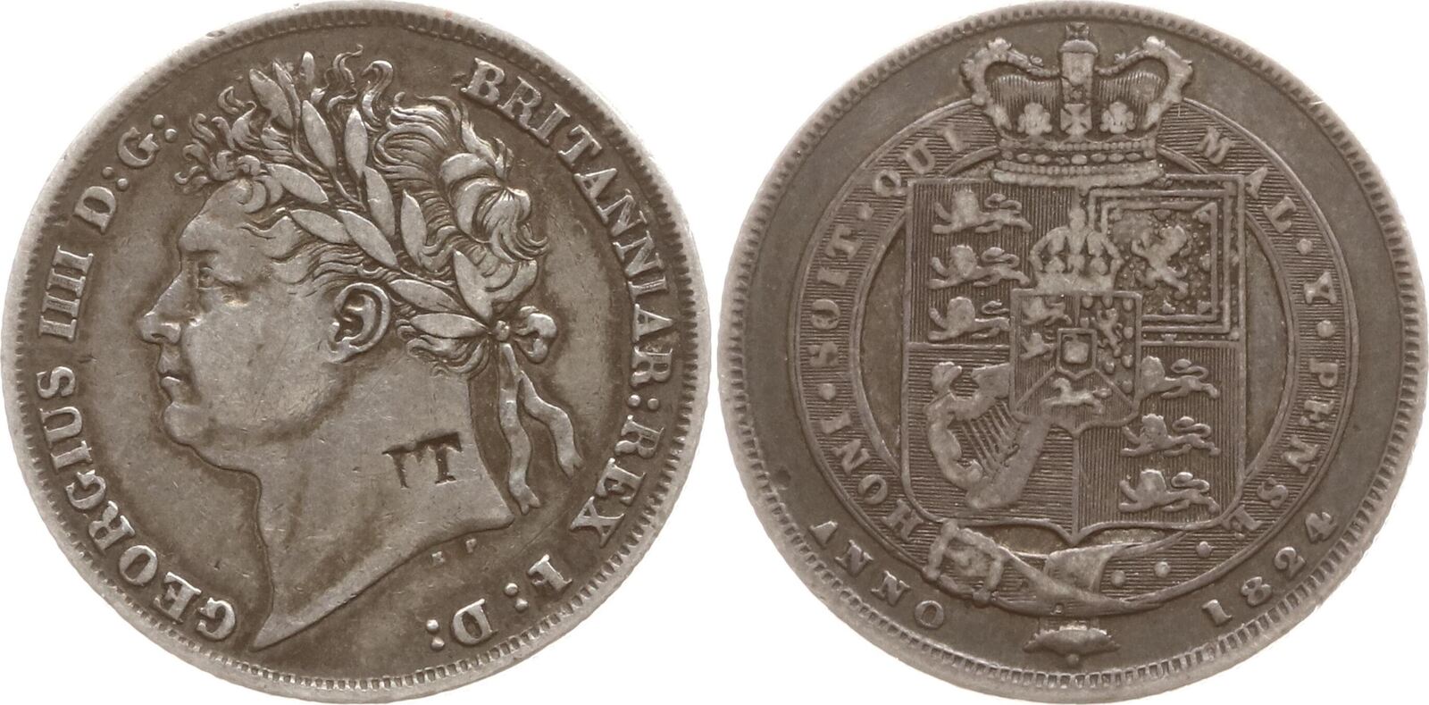 Großbritannien Shilling 1824 George III., 1760 - 1820 Sehr schön ...