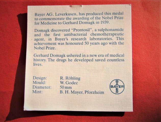 Medicina in Nummis / Nobelpreis Silbermedaille 1989 von Gedoc, Mayer ...