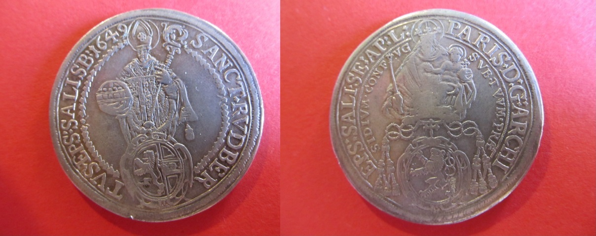 RDR / Österreich / Salzburg Taler 1649 Paris von Lodron 1619-1653 - Hl ...