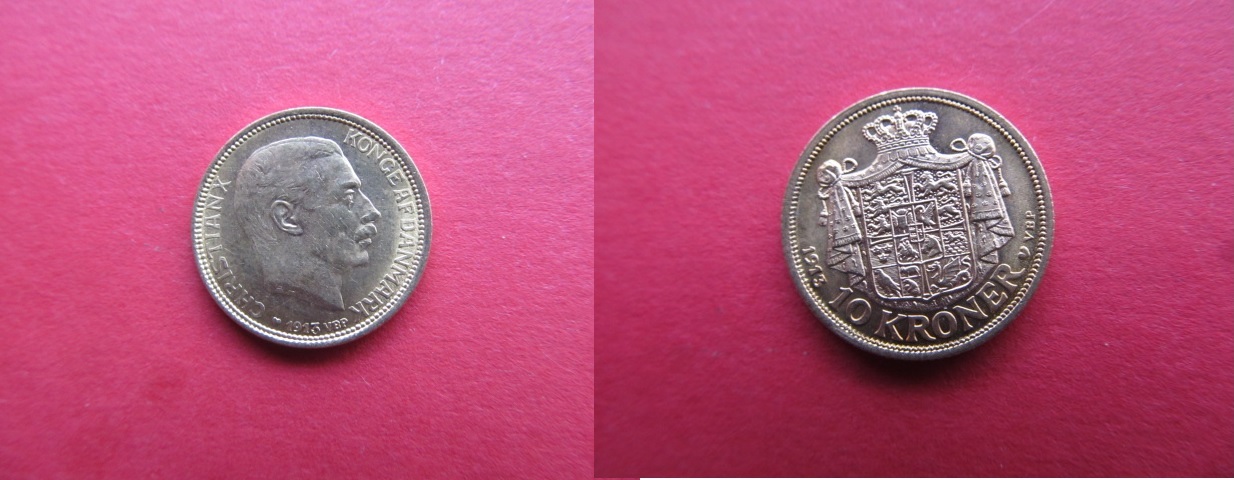Dänemark 10 Kroner 1913 Christian X. - GOLD - 10 Kronen - vz-prfr. | MA ...