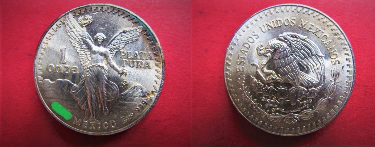 Mexiko / Mexico 1 Onza 1987 Silberunze Mexico Libertad - Siegesgöttin ...
