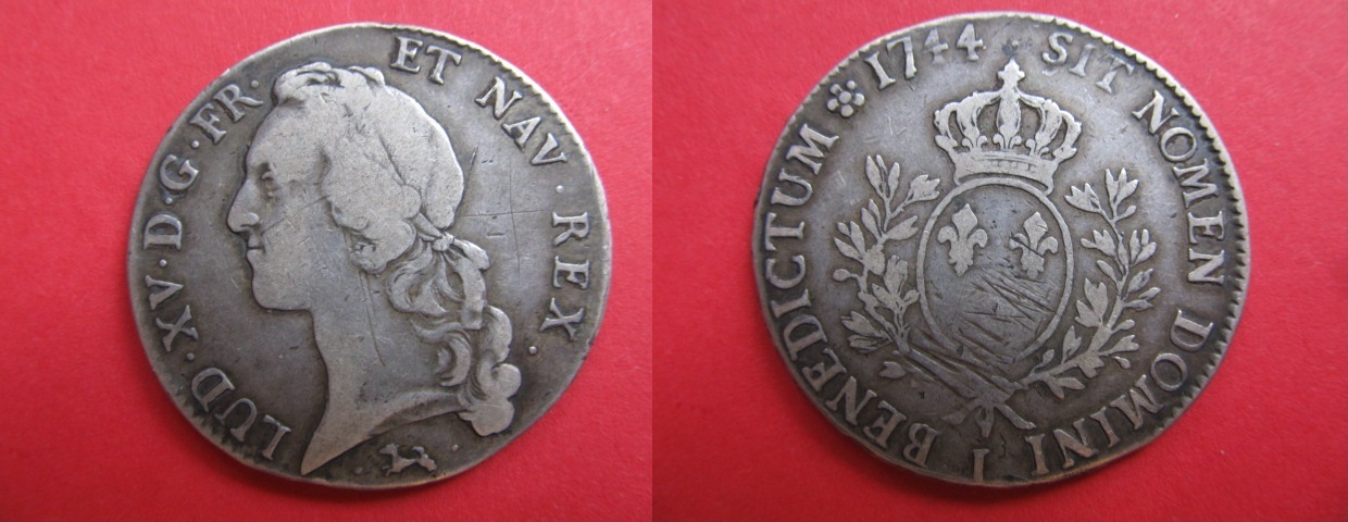 Frankreich Ecu 1744 L Bayonne - Ludwig XV. - Louis XV. 1715-1774 - L ...