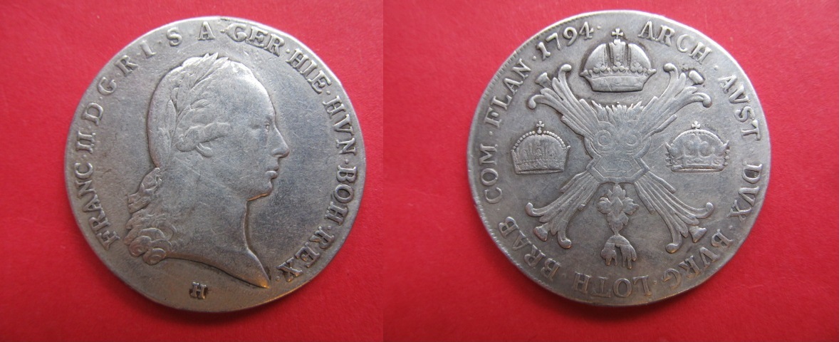 Österreich / RDR / Habusburg / Austria Kronentaler 1794 H Haus Habsburg - Franz II.(I.) 1792 ...
