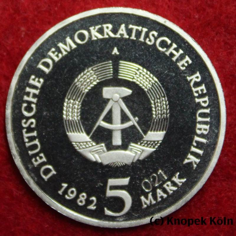 DDR Deutschland 5 Mark PROBE 1982 Goethes Gartenhaus Weimar 021 von 210 ...