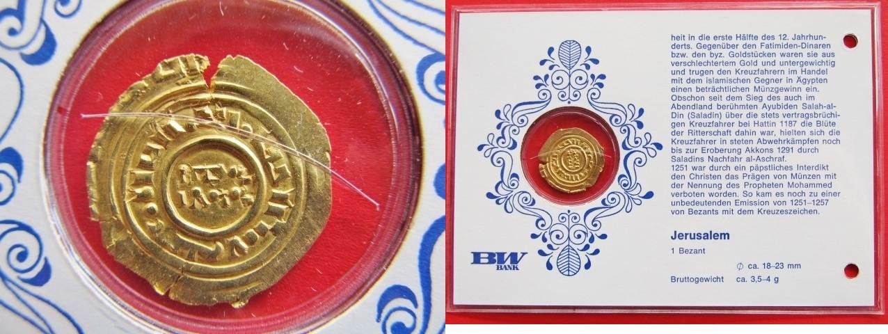 Kreuzfahrer / Crusaders AV- Bezant Gold - Jerusalem - Baldwin I.-II ...