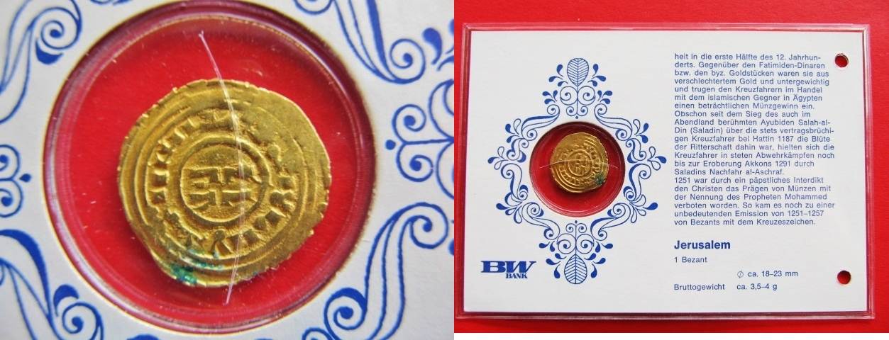 Kreuzfahrer / Crusaders AV- Bezant Gold - Jerusalem - Baldwin I.-II ...