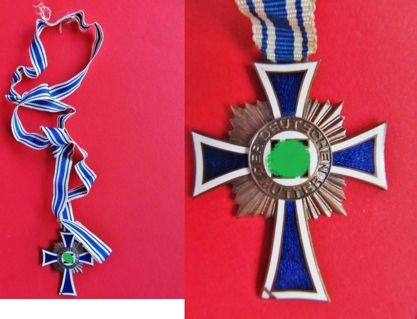 Drittes Reich Mutterkreuz 1933-45 Mutter-Kreuz am Band Der deutschen ...