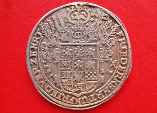 Braunschweig-Lüneburg-Celle Taler 1645 LW Friedrich von Celle 1636-1648 - Clausthal. Jz. links ...