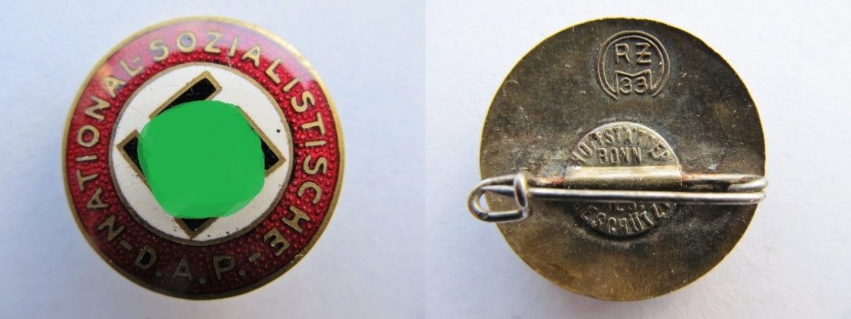 Drittes Reich 1933-1945 NSDAP Parteiabzeichen NSDAP-Mitgliedsabzeichen ...