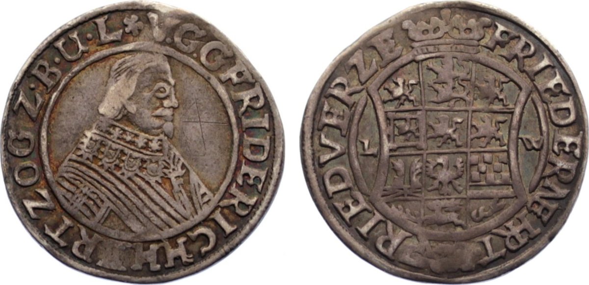 Braunschweig-Lüneburg-Celle 1/8 Taler Friedrich von Celle 1636-1648. selten, Grafitto, sehr ...