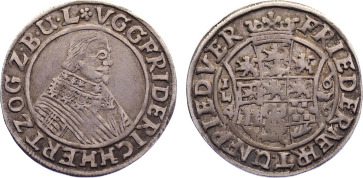 Braunschweig-Lüneburg-Celle 1/8 Taler 1646 LW Friedrich von Celle 1636-1648. sehr schön | MA-Shops