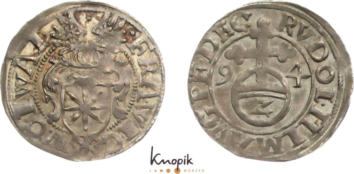 Waldeck 1/2 Batzen 1594 Franz, Wilhelm Ernst, Christian und Wolrad 1588 ...