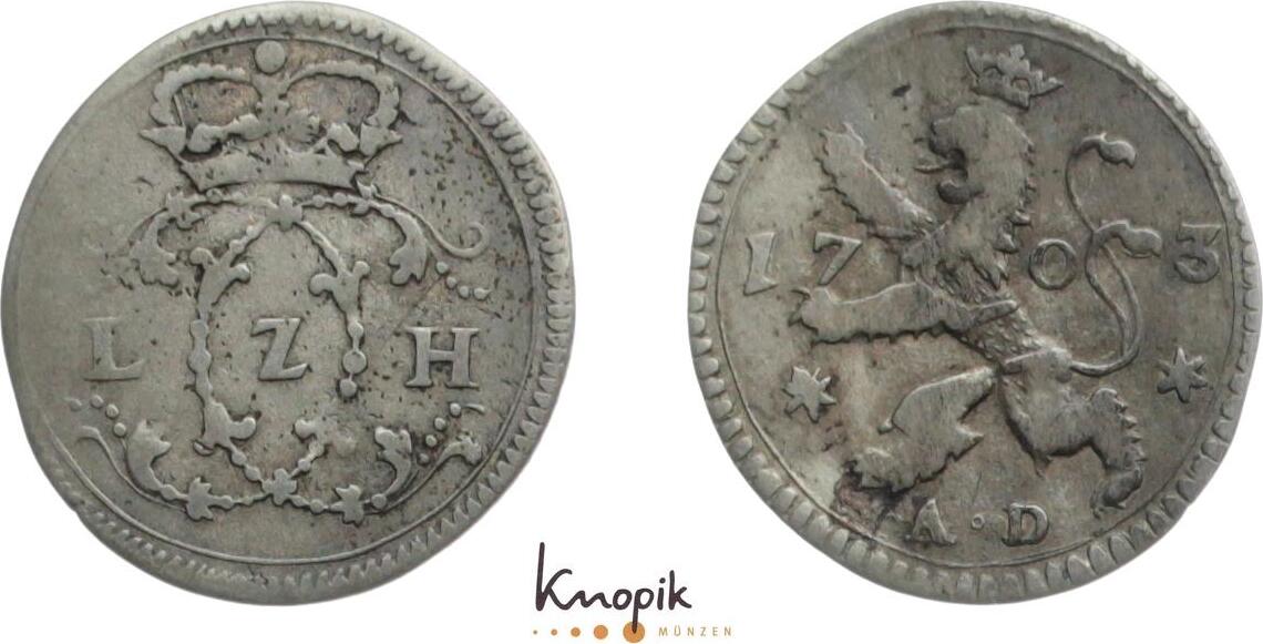 Hessen-Kassel Albus 1703 AD Karl 1670-1730. fast sehr schön | MA-Shops