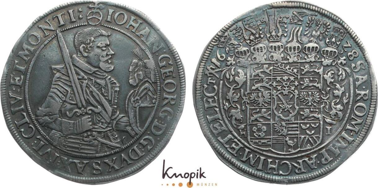 Sachsen-Albertinische Linie Taler 1628 HI Johann Georg I. 1615-1656 ...