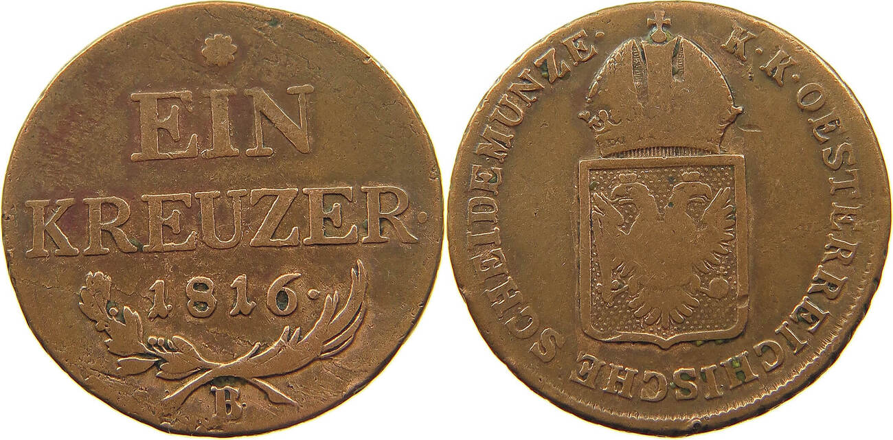 HAUS HABSBURG KREUZER 1816 B FRANZ II. 1792-1835 S | MA-Shops