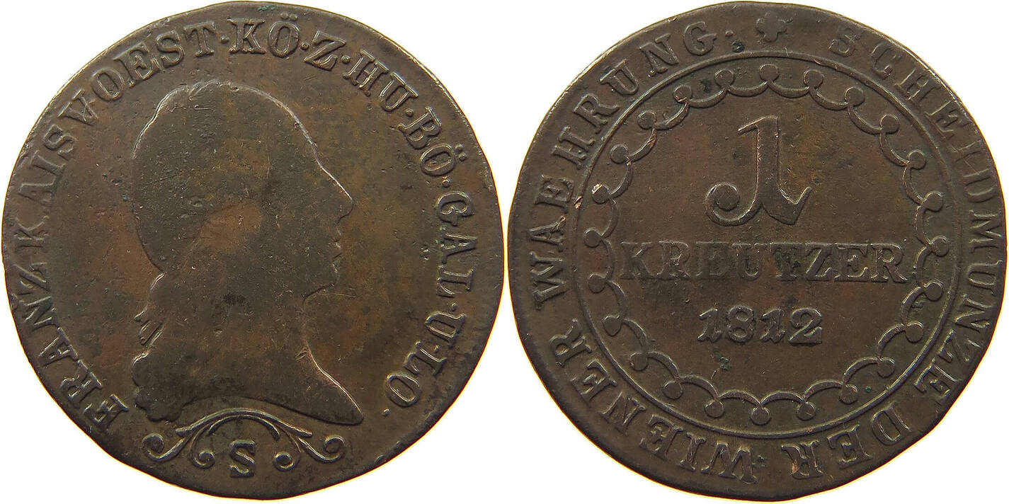 HAUS HABSBURG KREUZER 1812 S FRANZ II. 1792-1835 SS | MA-Shops
