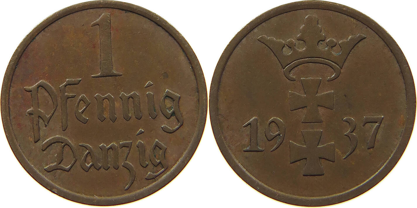 DANZIG PFENNIG 1937 SS | MA-Shops