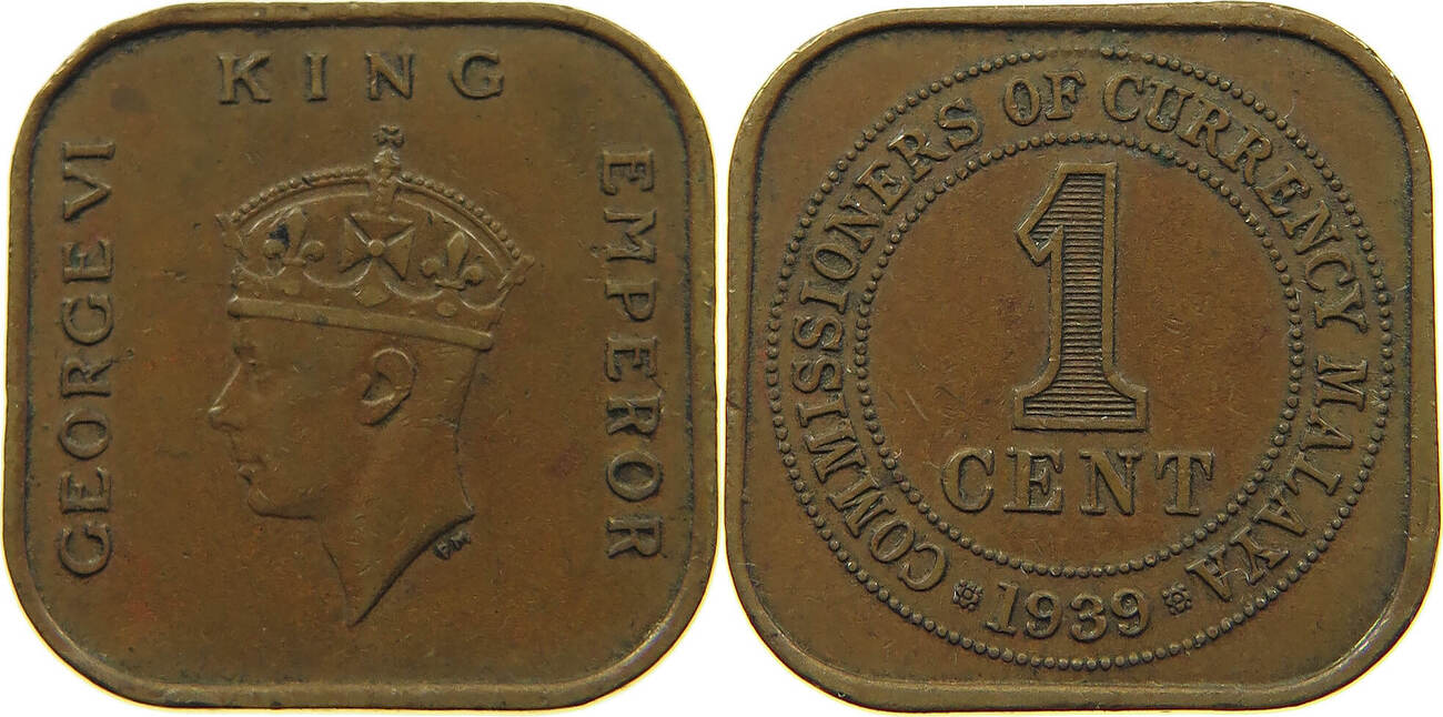 MALAYA CENT 1939 George VI. (1936-1952) SS | MA-Shops
