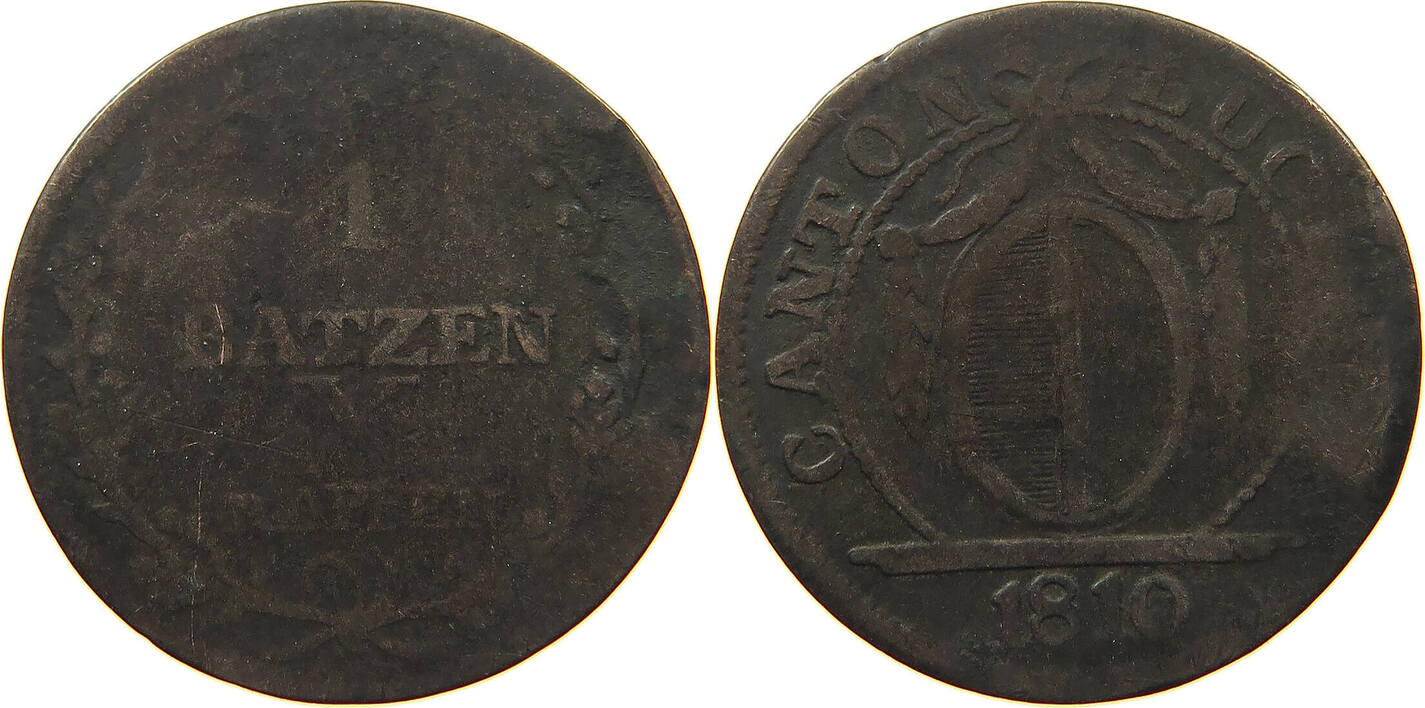 SCHWEIZ LUZERN BATZEN 1810 SGE | MA-Shops