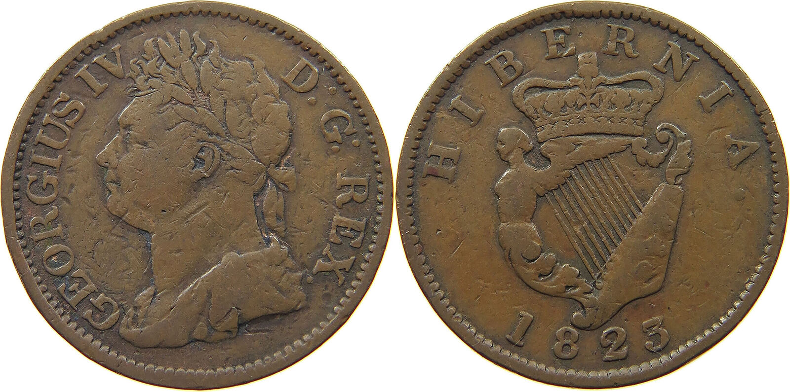 IRELAND 1/2 PENNY 1823 George IV. (1820-1830) S | MA-Shops