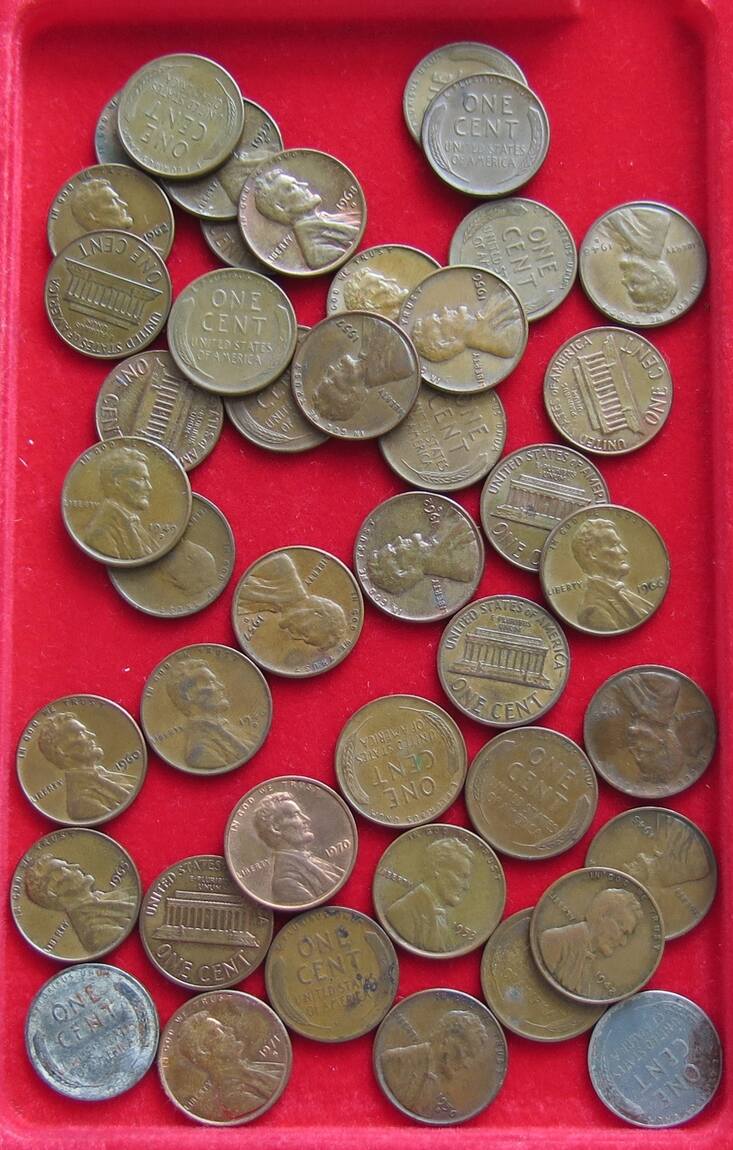 UNITED STATES OF AMERICA COLLECTION LOT UNITED STATES 1 CENT 43PC 134G ...