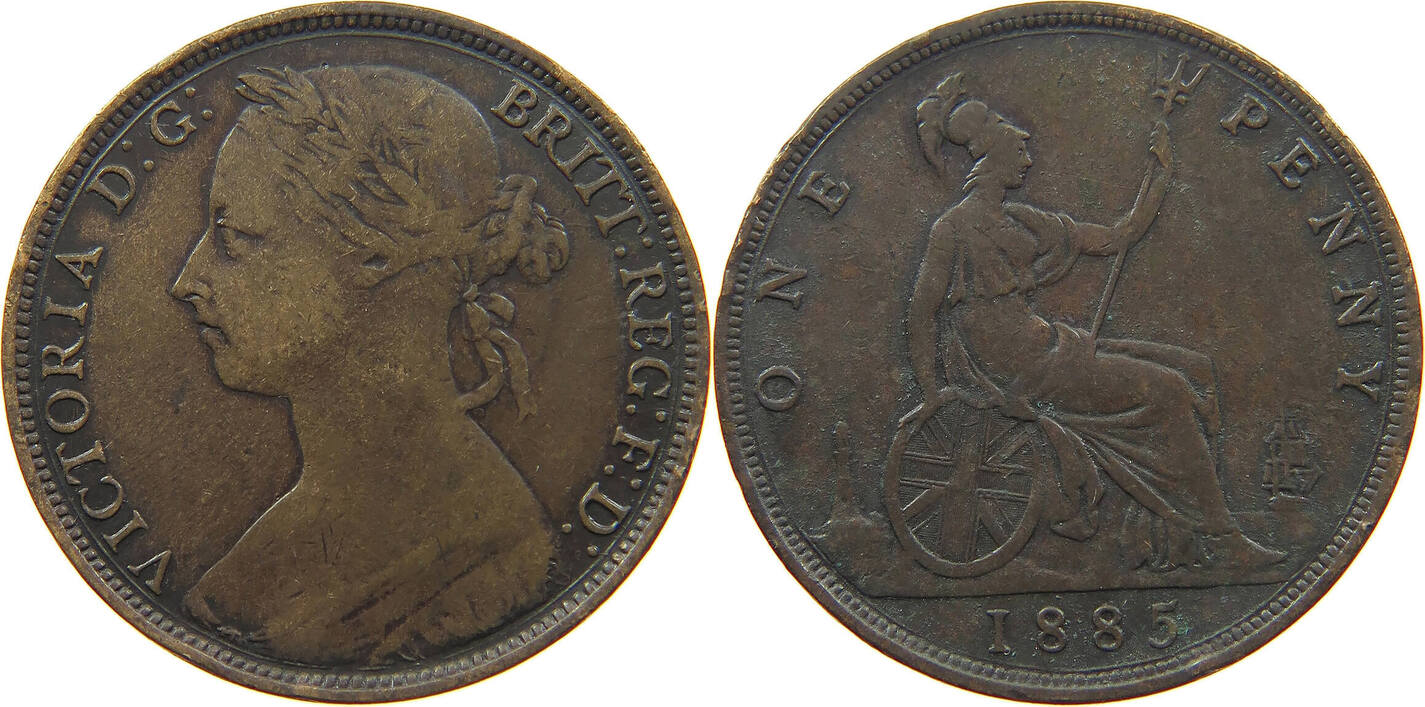 GREAT BRITAIN PENNY 1885 Victoria 1837-1901 S | MA-Shops