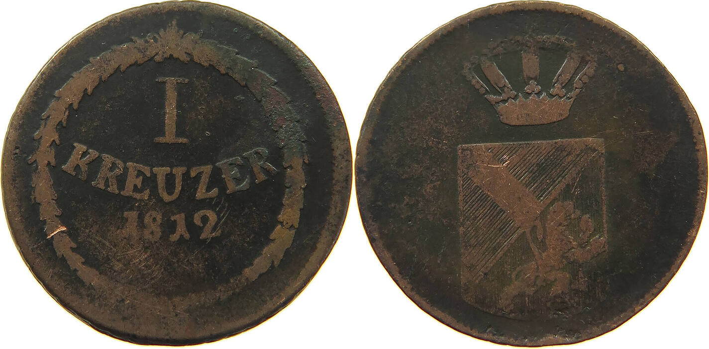 BADEN DURLACH KREUZER 1812 Karl Ludwig Friedrich (1811-1818) S | MA-Shops