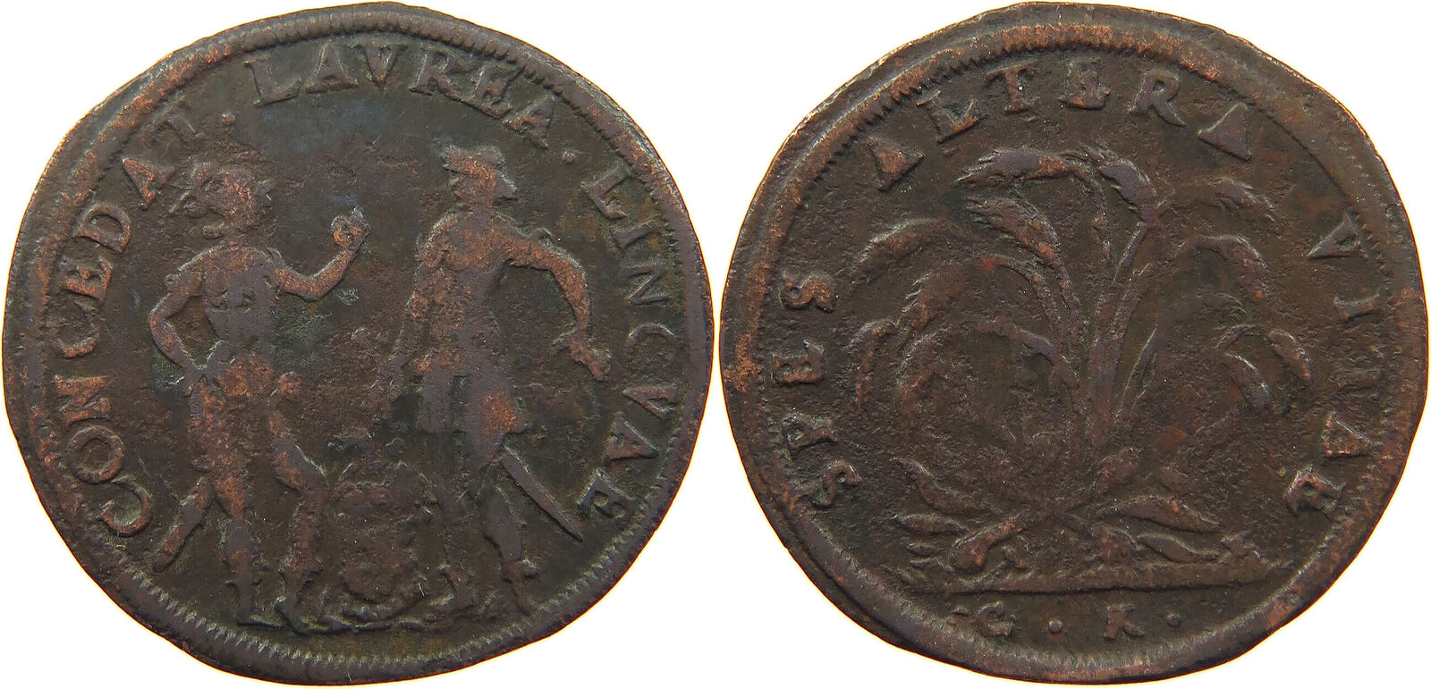 NÜRNBERG RECHENPFENNIG Kilian Koch, Meister 1585-1615 SPES ALTERA VITAE ...