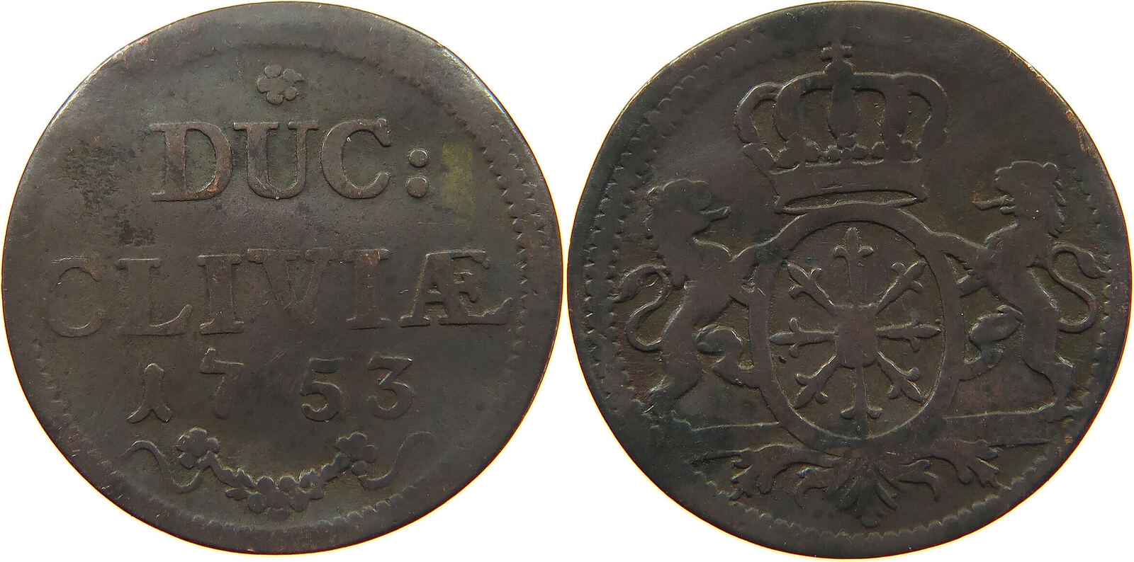 KLEVE DUIT 1753 Friedrich II. 1740-1786 S | MA-Shops