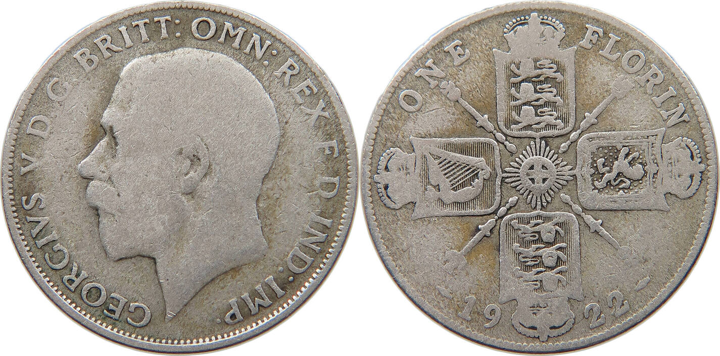 GREAT BRITAIN FLORIN 1922 George V. (1910-1936) S | MA-Shops