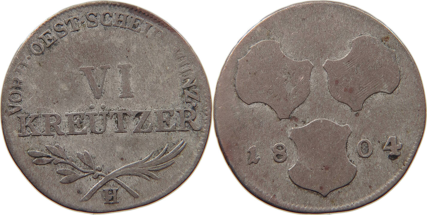 HAUS HABSBURG 6 KREUZER 1804 H FRANZ II. 1792-1835 S | MA-Shops